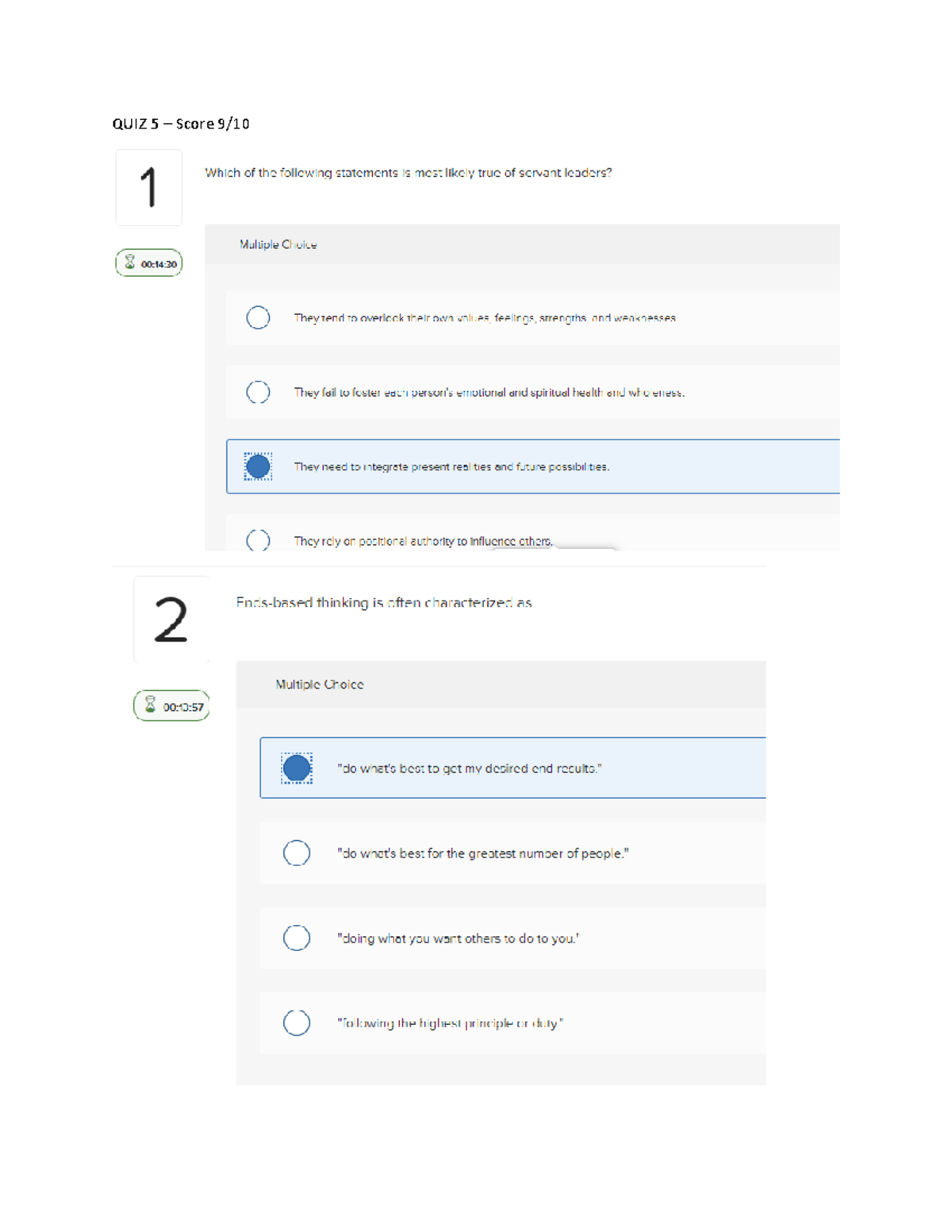 QUIZ 5 - McGraw Hill - MGMT 601 - QUIZ 5 – Score 9/ - Studocu
