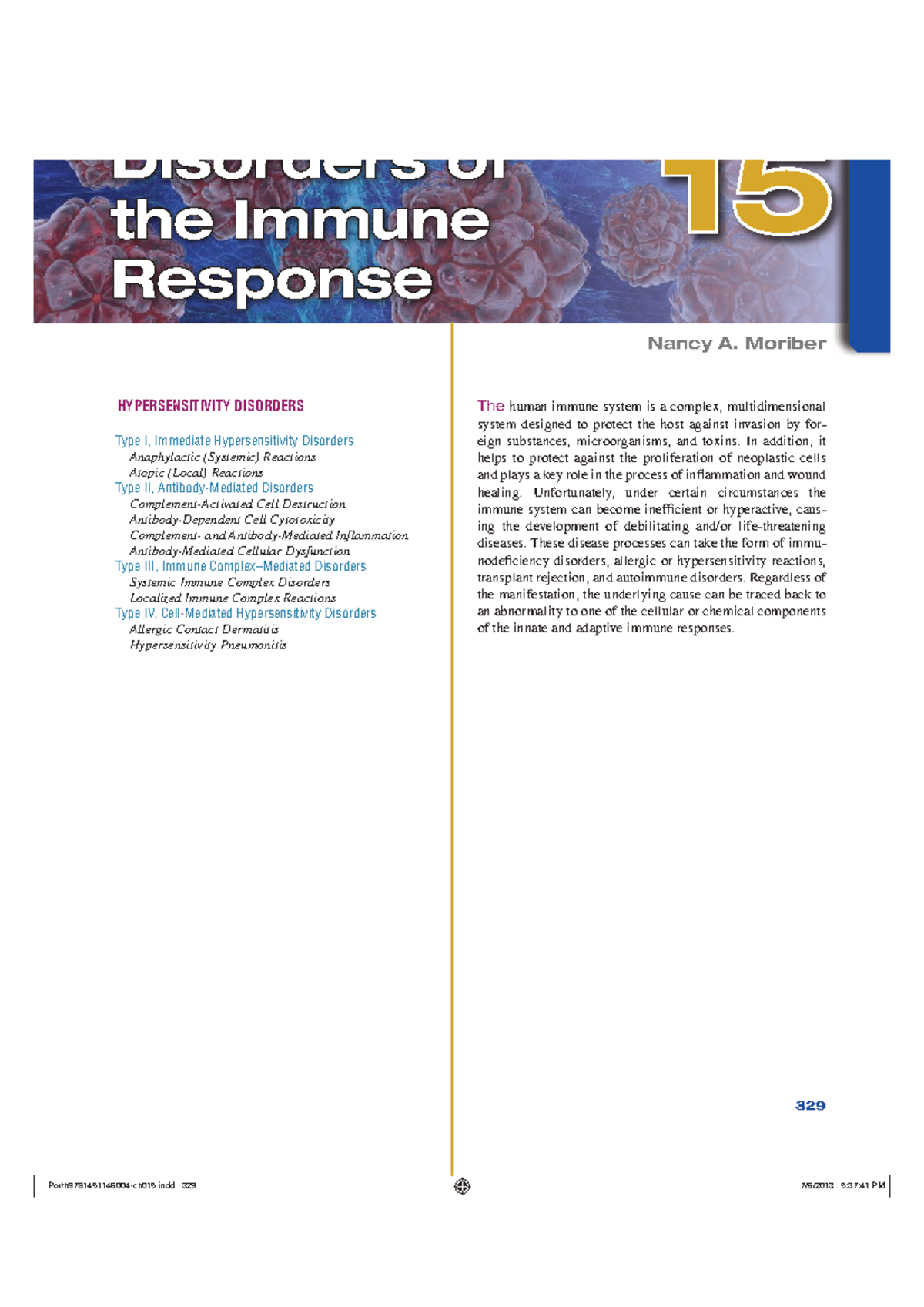 Disorders of the Immune Response: Hypersensitivity Disorders Overview ...