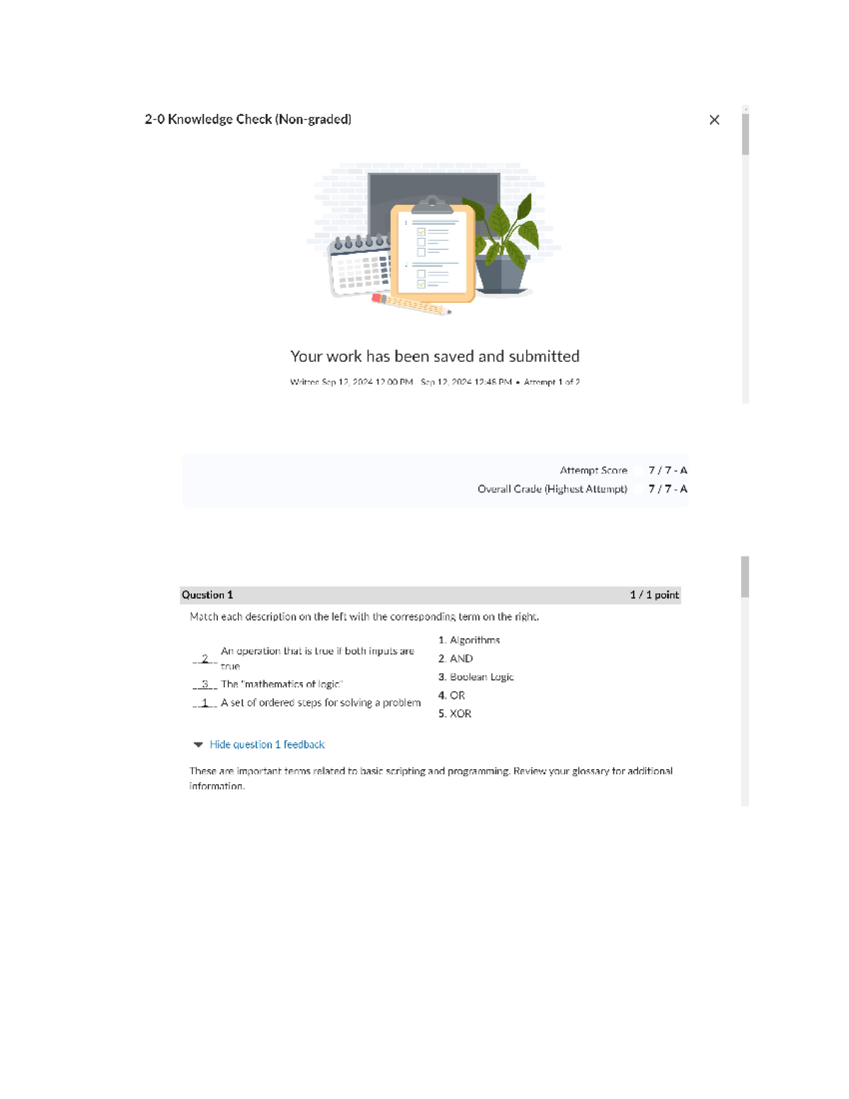 CYB-300 Knowledge Check: Key Terms in Scripting & Programming - Studocu