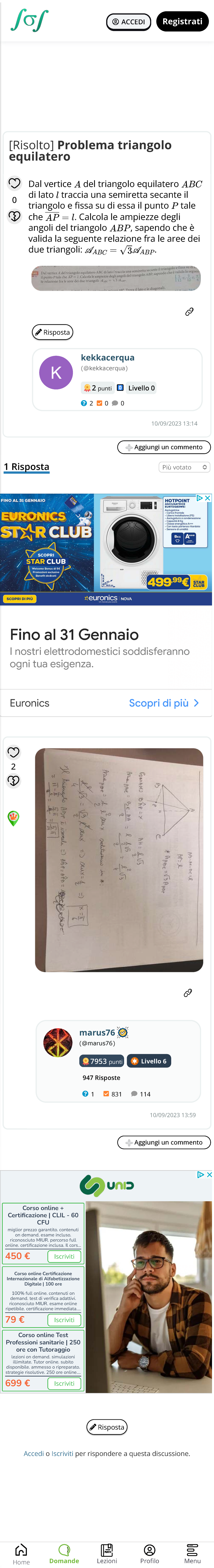 Problema Triangolo Equilatero: Angoli del Triangolo ABP - Studocu