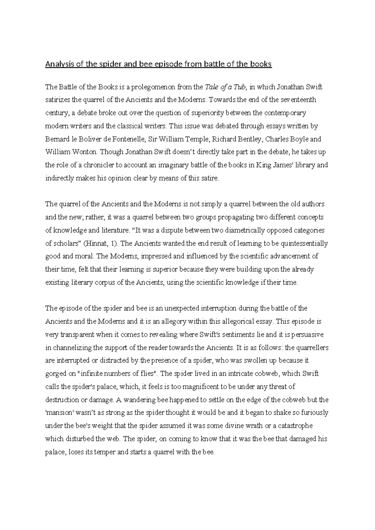 Battle of the Books Analysis: The Spider and Bee Episode Explained ...