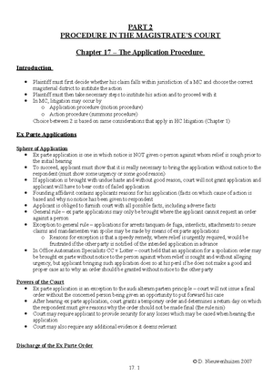 Chapter 16 - Interdicts and Extraordinary Proceedings - Chapter 16 – Interdicts and ...
