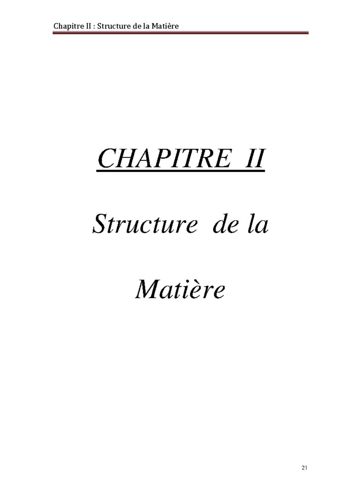 Chimie - Cours 2 : Structure de la Matière et Atomes Explication - Studocu