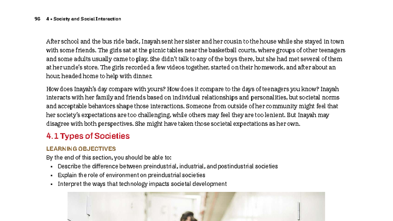 SOCI 110: Types of Societies and Social Interaction Overview - Studocu