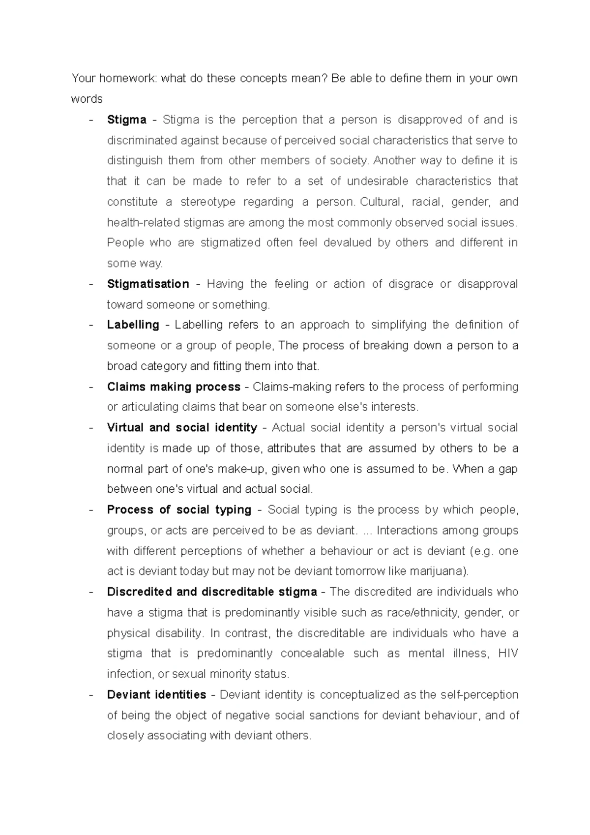 Sociology Deviance notes - INTRODUCTION TO THE STUDY OF DEVIANCE: Theme ...