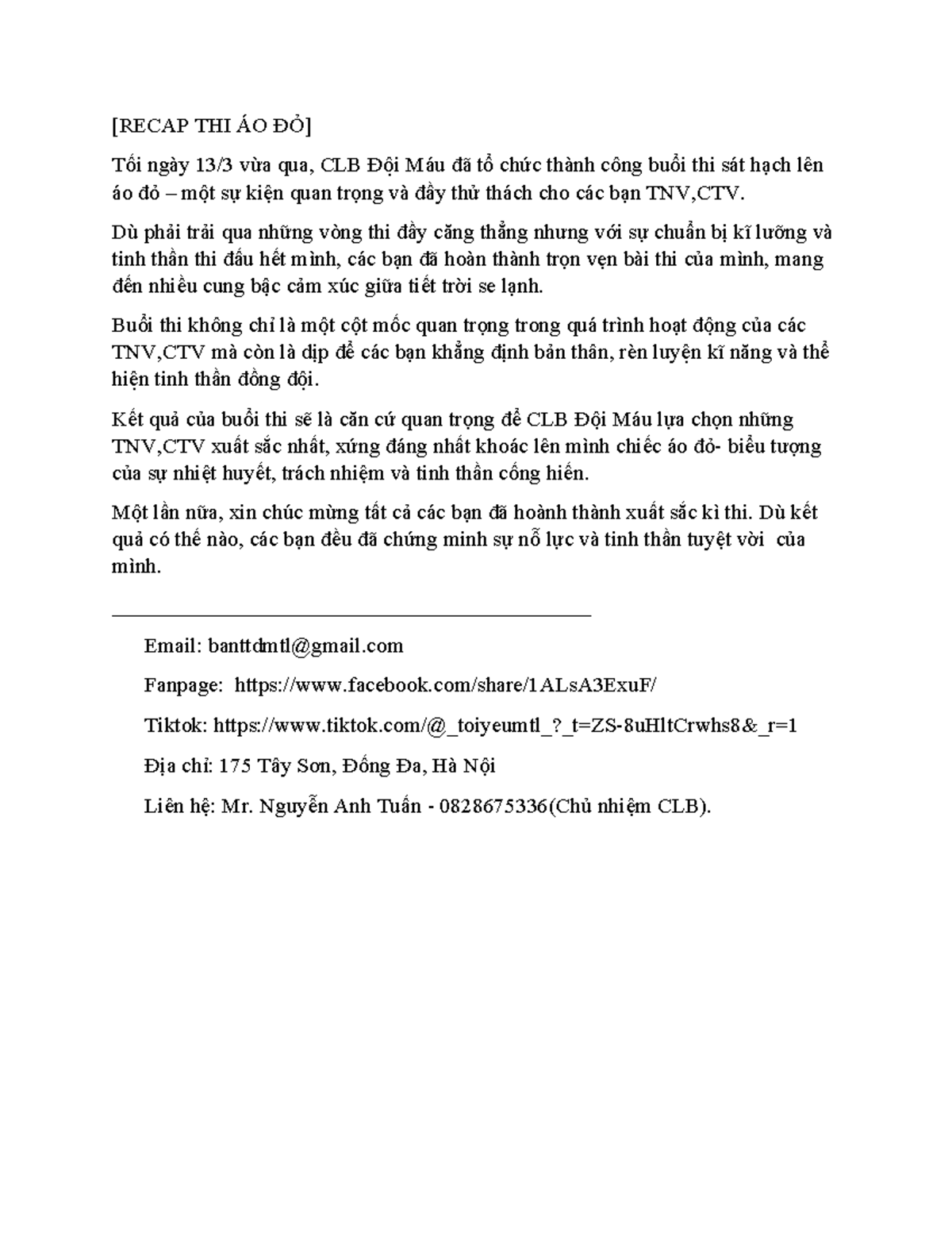 Recap THI ÁO ĐỎ - yyyyyyyyyyyyyy - [RECAP THI Á O ĐỎ] Tối ngày 13/3 vừa ...