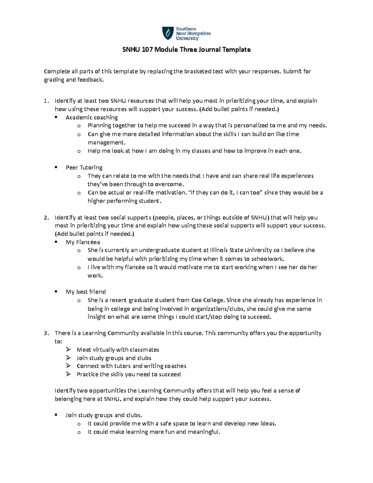 SNHU 107 Module Three Journal Template (1) - SNHU 107 Module Three ...