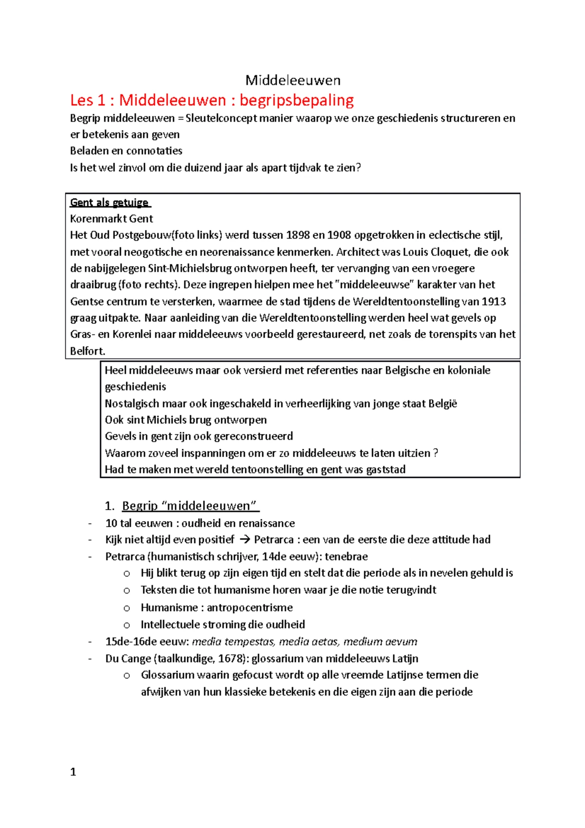 Samenvatting van de Middeleeuwen (A000977A) - Gehele Overzicht - Studocu