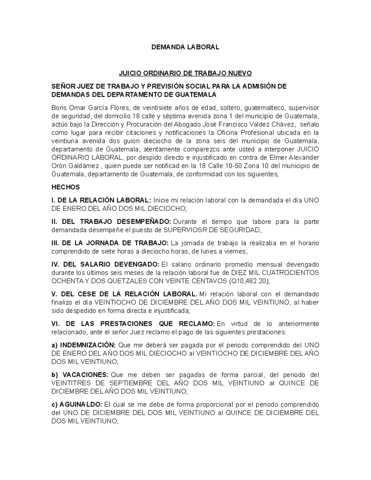 534521149 Análisis de Sentencia en el Juicio Ordinario Laboral - Studocu