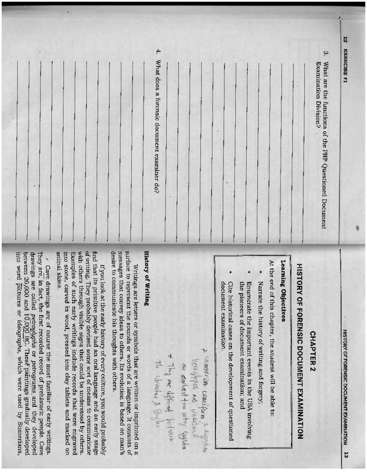 Forensic Document Examination Notes - QD-4 Chapter 2 History - Studocu