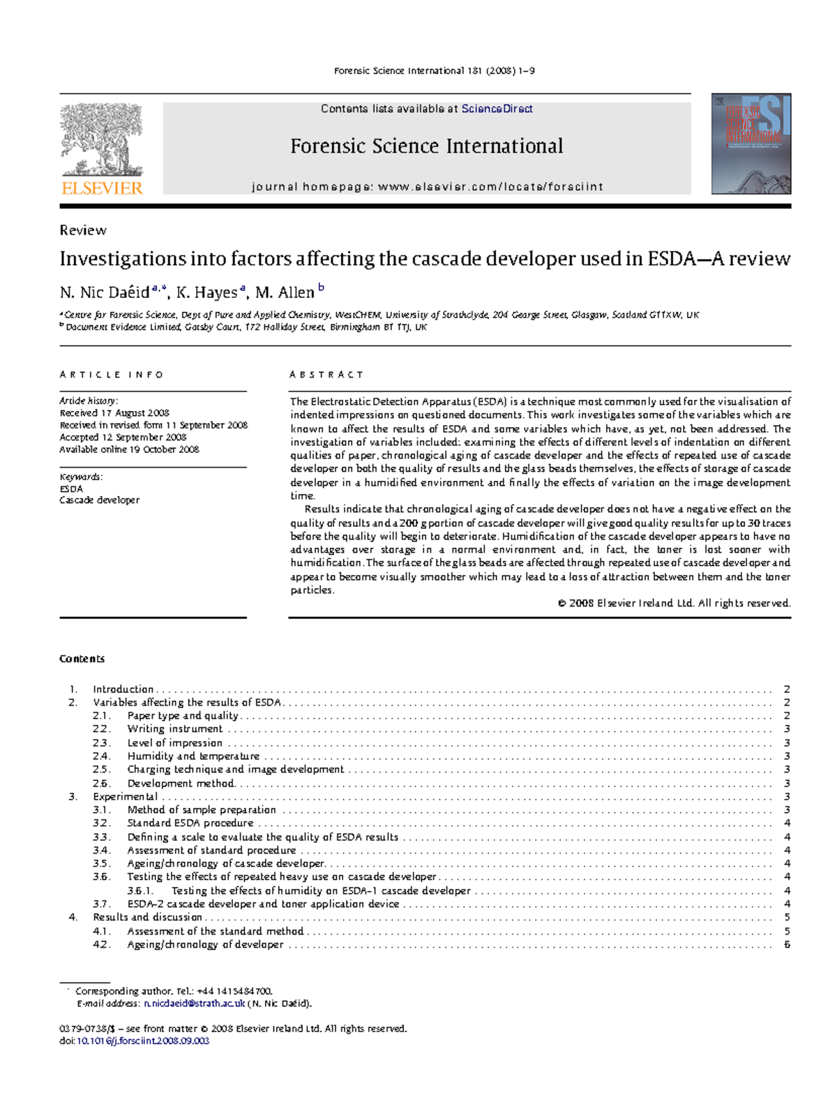 Investigating Variables in ESDA: Effects on Cascade Developer Quality ...
