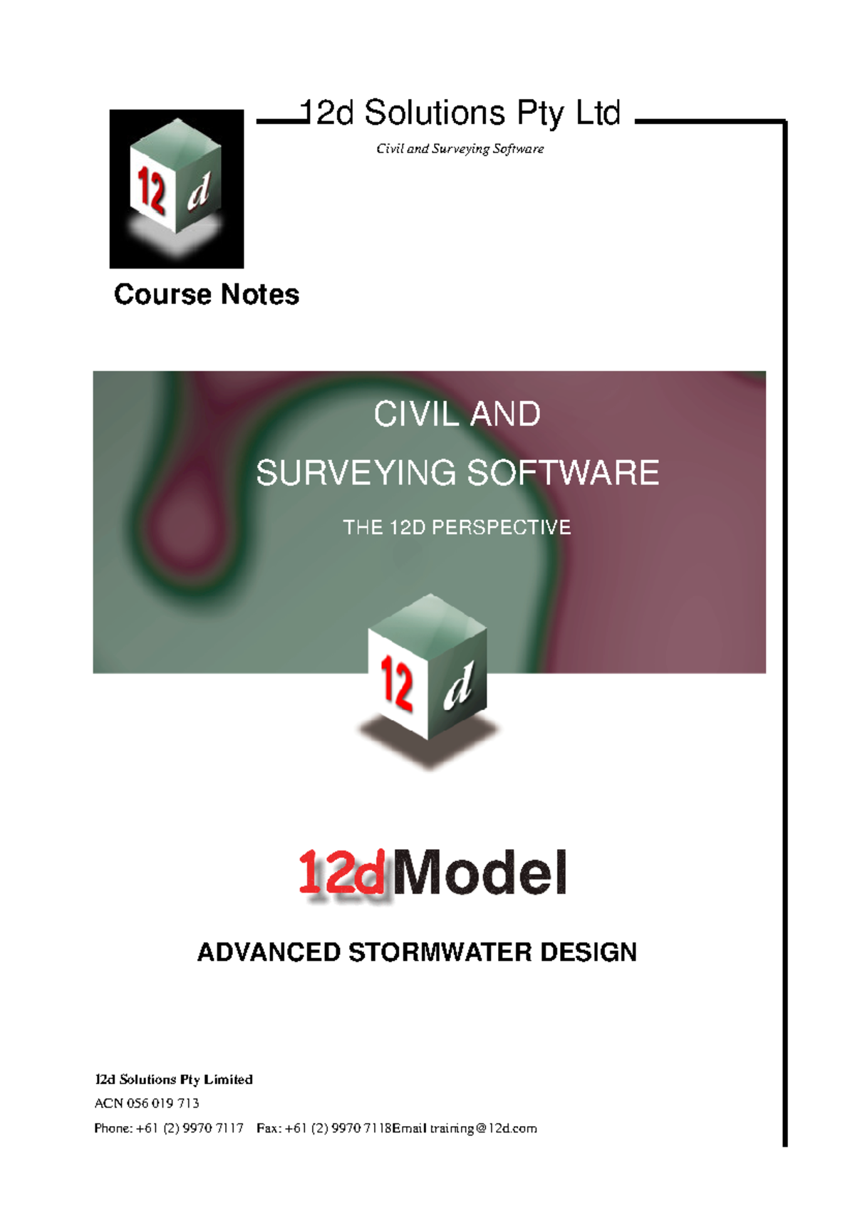 "12D Advanced Stormwater Design Course Notes Overview" - Studocu