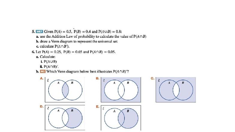 5. WE7 Probability Concepts and Venn Diagrams - Lecture Notes - Studocu