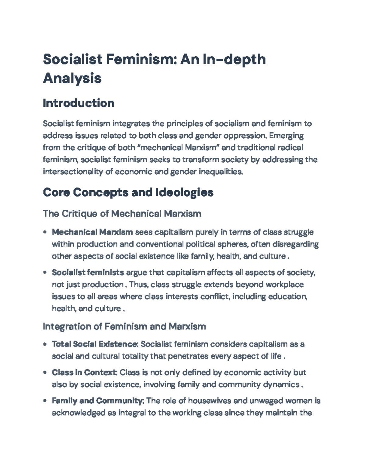 Socialist Feminism: An In-depth Analysis of Class and Gender Oppression ...