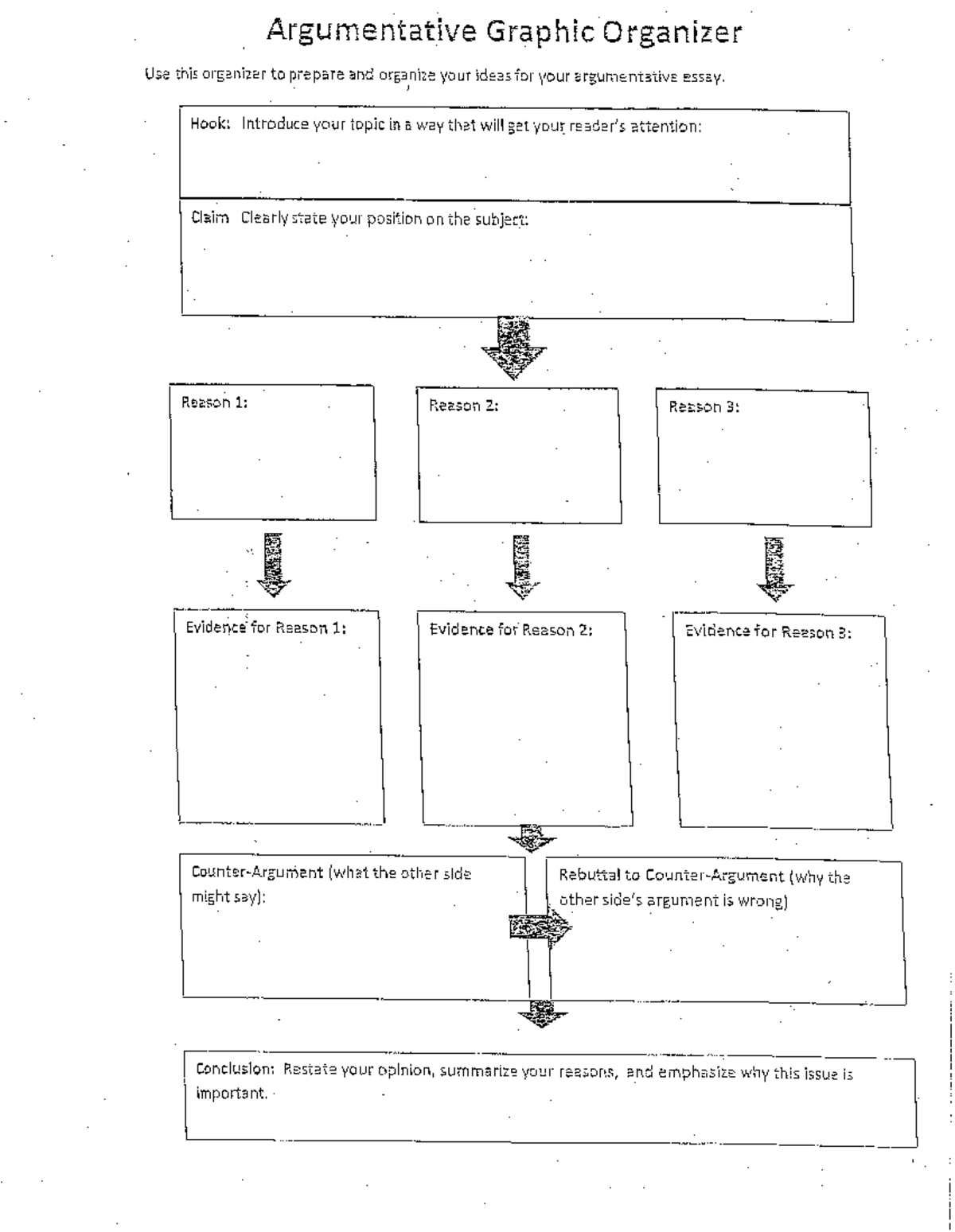 Argument Graphic Organizer-1 - Argumentative Graphic Organizer Use this ...