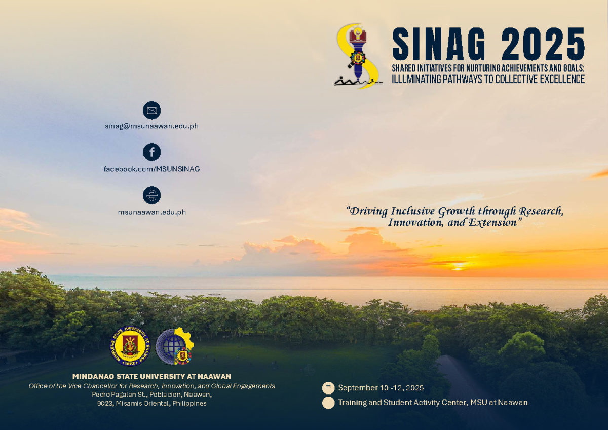 SINAG 2025 Program: Illuminating Pathways to Collective Excellence ...