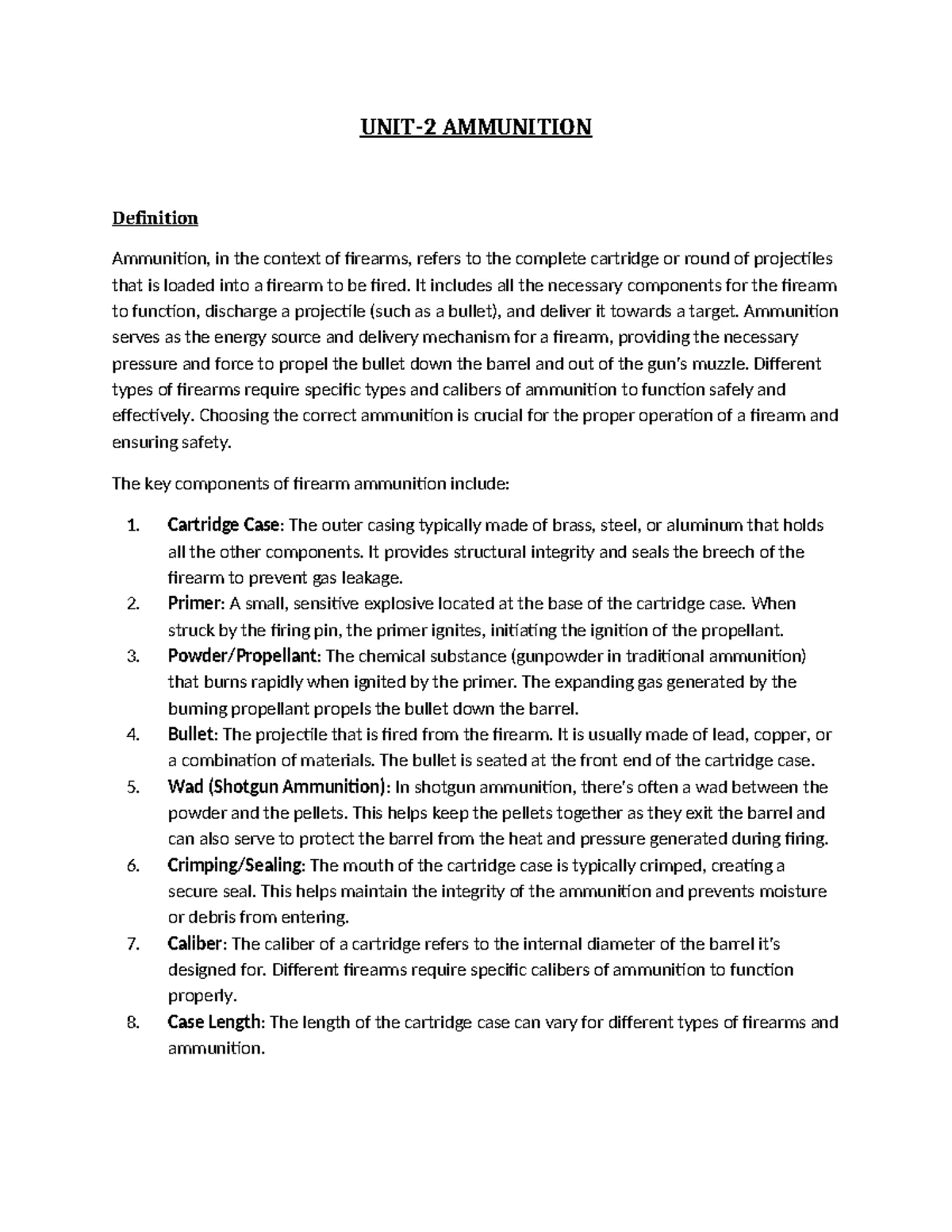 INTERNAL AND EXTERNAL BALLISTICS - Understanding Key Concepts - Studocu
