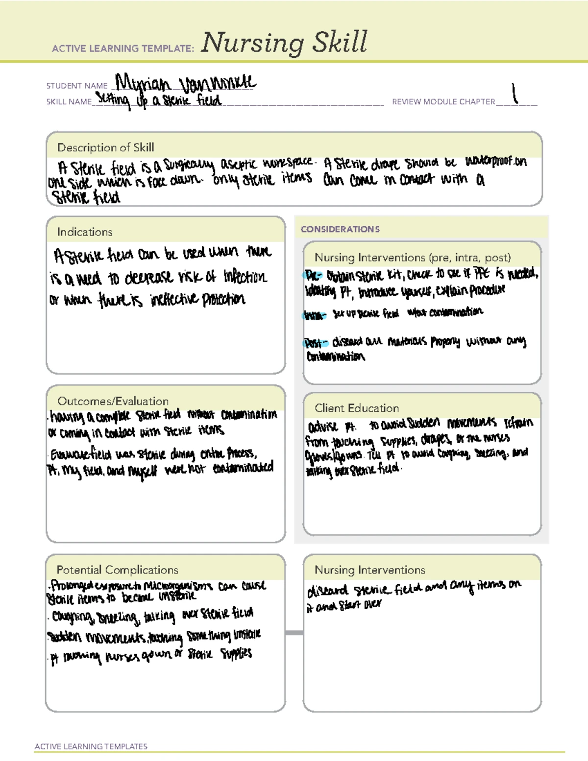 ALT - Nursing Skill - Active Learning Template - ACTIVE LEARNING ...