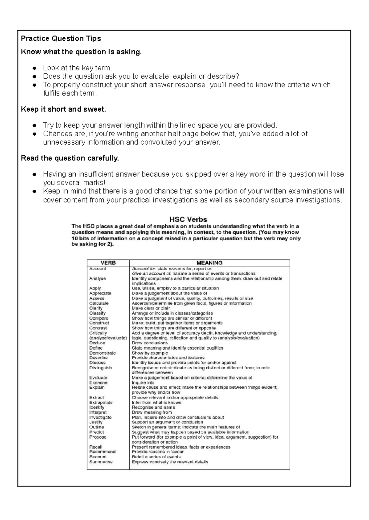 Year 11 Biology Practice Questions: Modules 1-3 Review - Studocu