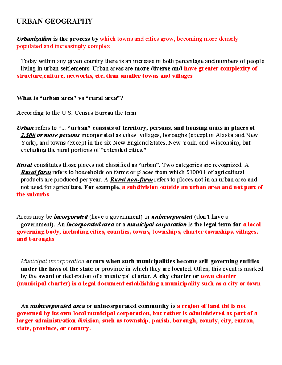 Urban Geography: Understanding Urbanization and City Structures (Lect19 ...