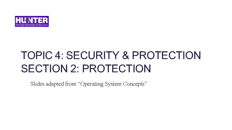 Lecture Slides 23: Security Protection Overview and Principles - Studocu
