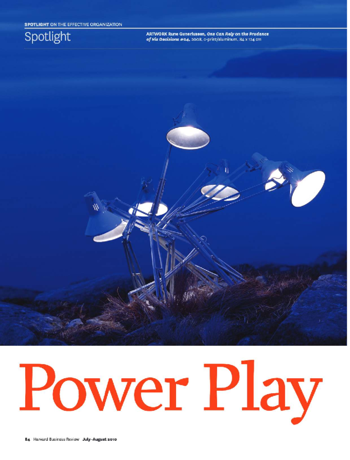 SPOTLIGHT ON POWER PLAY: STRATEGIES FOR EFFECTIVE ORGANIZATION - Studocu