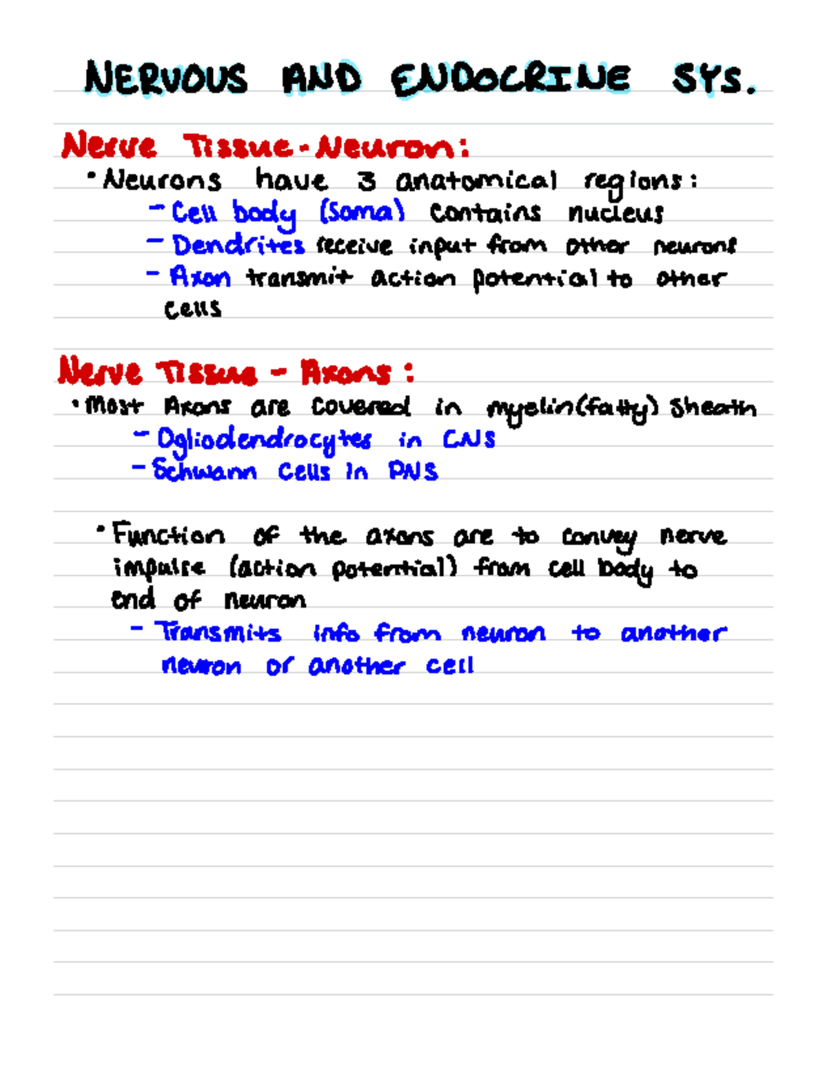 Nervous And Endocrine Systems - NERVOUS AND ENDOCRINE ####### SYS ...