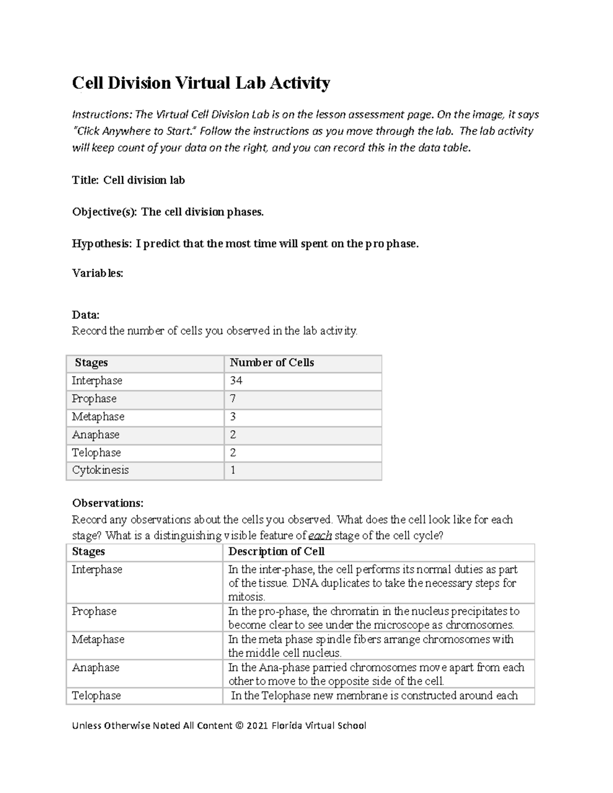 03 01 virtual cell division lab report (1) - Cell Division Virtual Lab ...