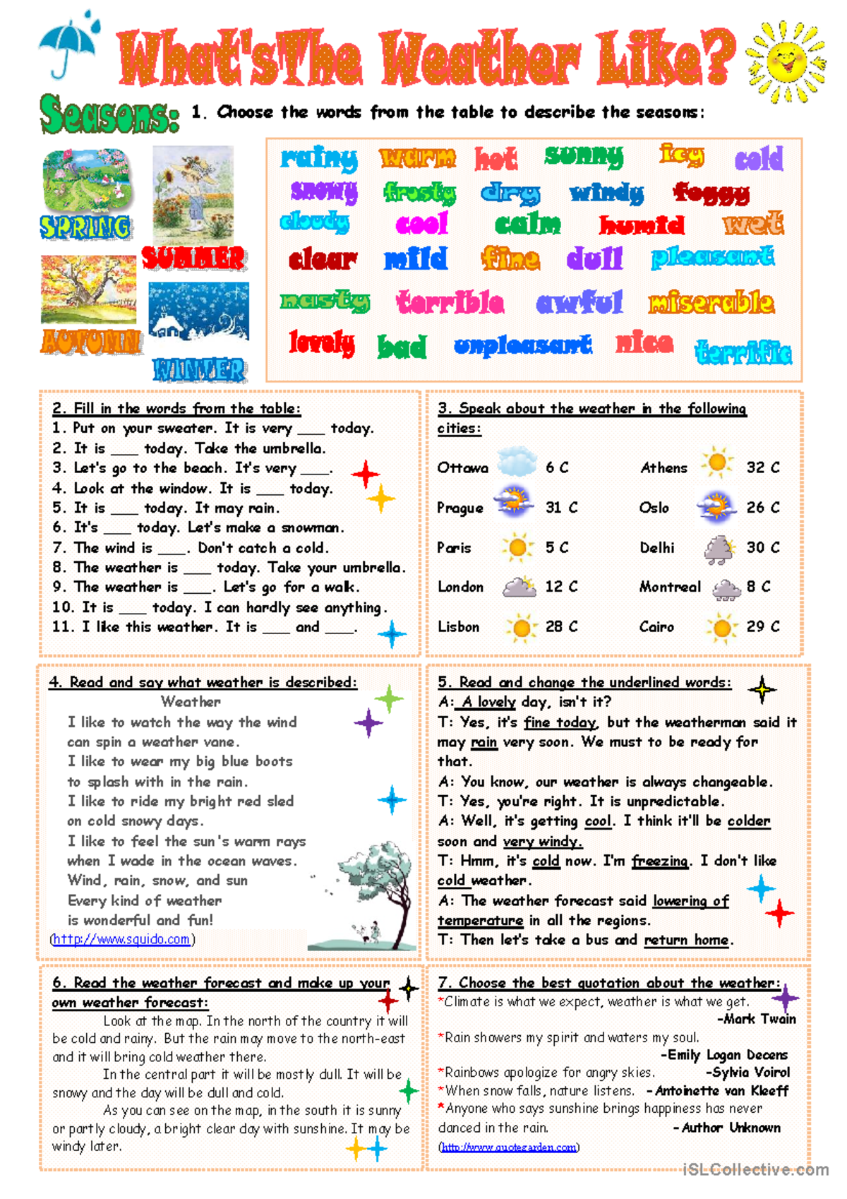 Weather Descriptions and Forecasts: A Fun Exploration - Studocu