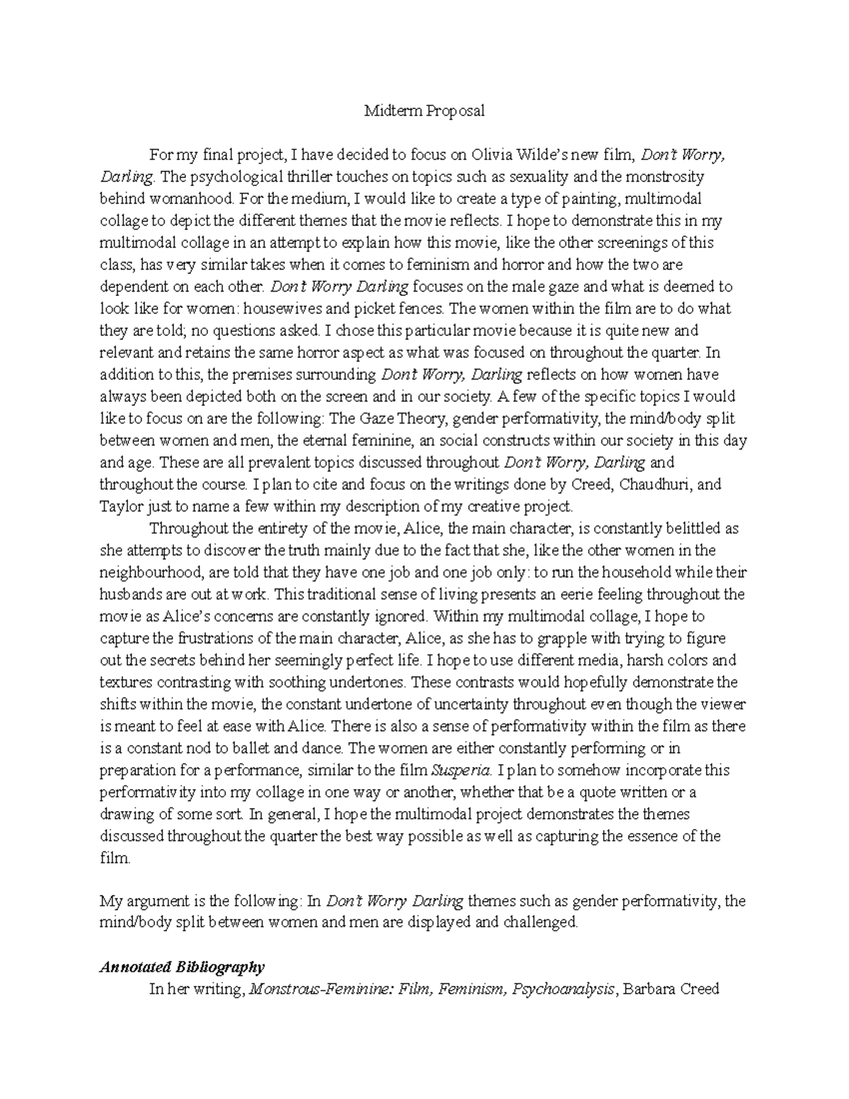 FEMST40 Midterm Proposal: Multimodal Collage on Don’t Worry Darling ...