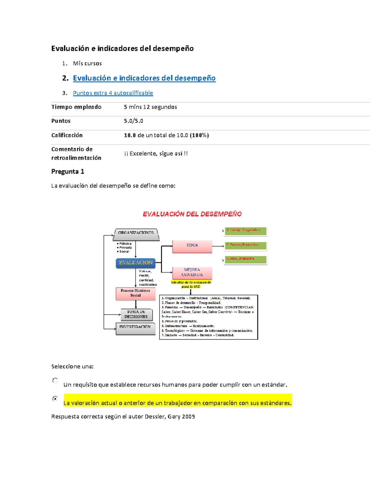 Evaluación e indicadores del desempeño - exmn 02 sem 04 - Evaluación e indicadores del desempeño ...