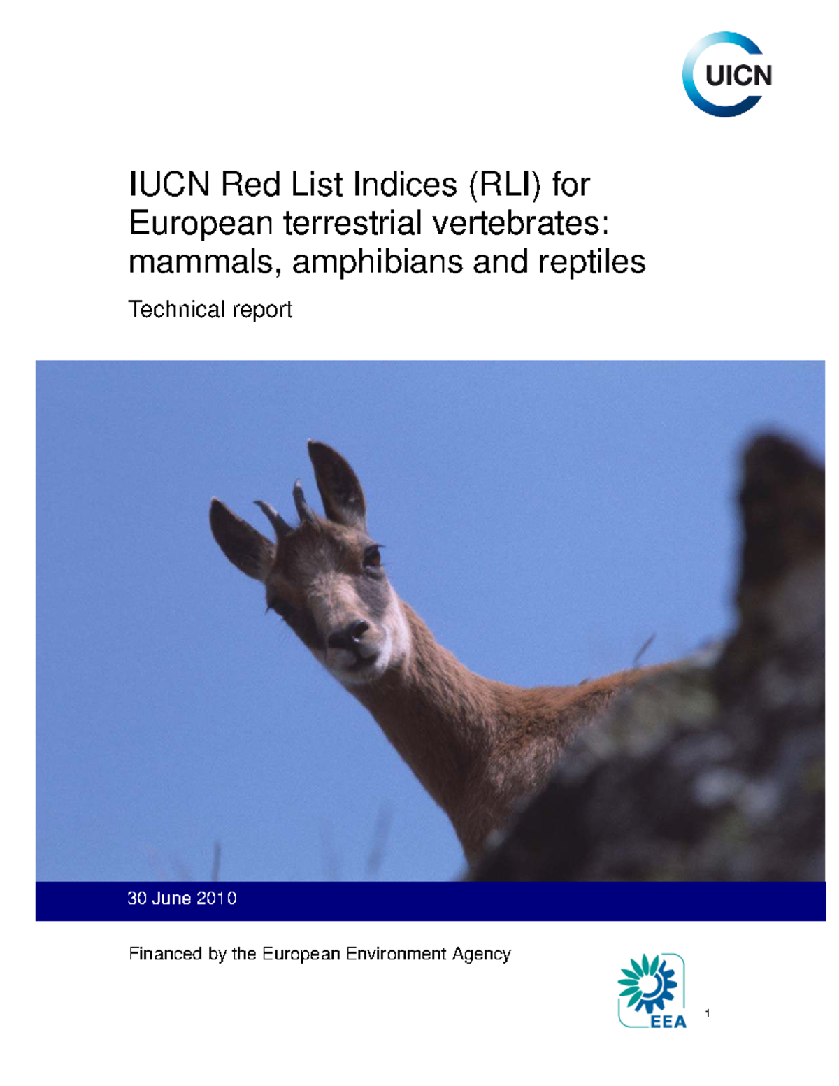 IUCN 2010 Technical Report: Red List Indices for European Vertebrates ...