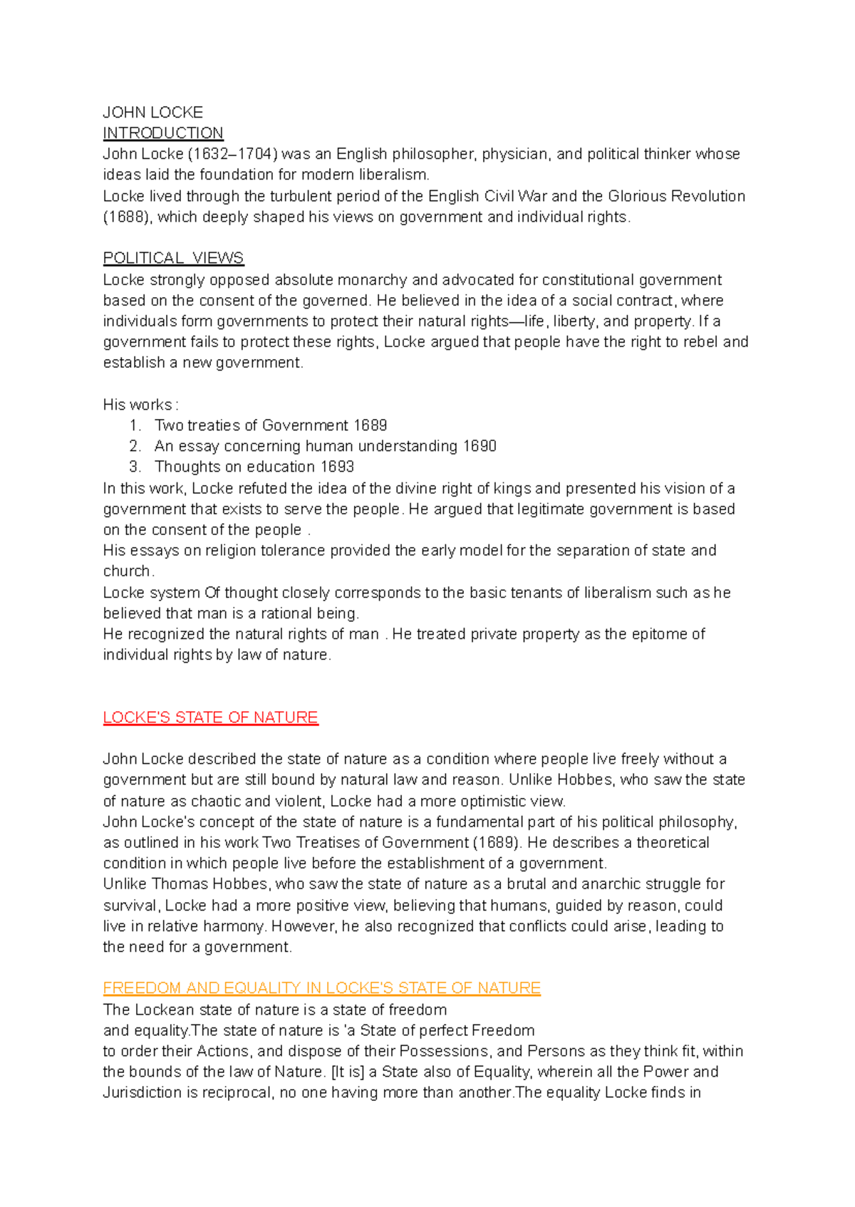 Locke's Political Philosophy: State of Nature & Sovereignty Explained ...