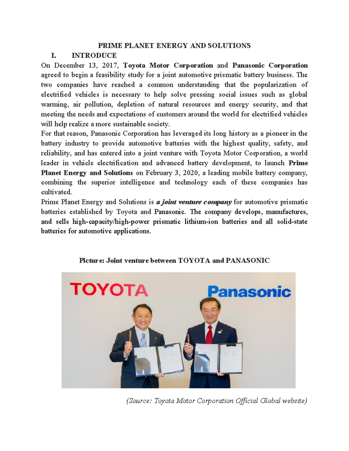 Chapter 7: Prime Planet Energy Solutions - Toyota & Panasonic Joint ...