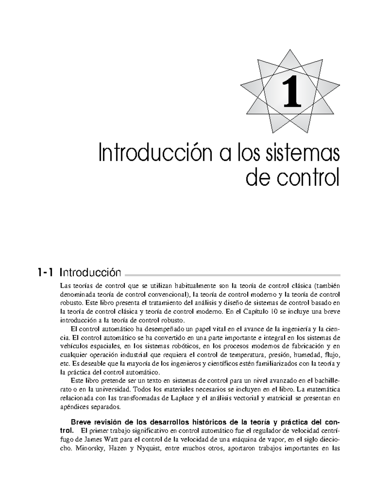 Notas del Capítulo 1: Introducción a Sistemas de Control - Ingenieria ...