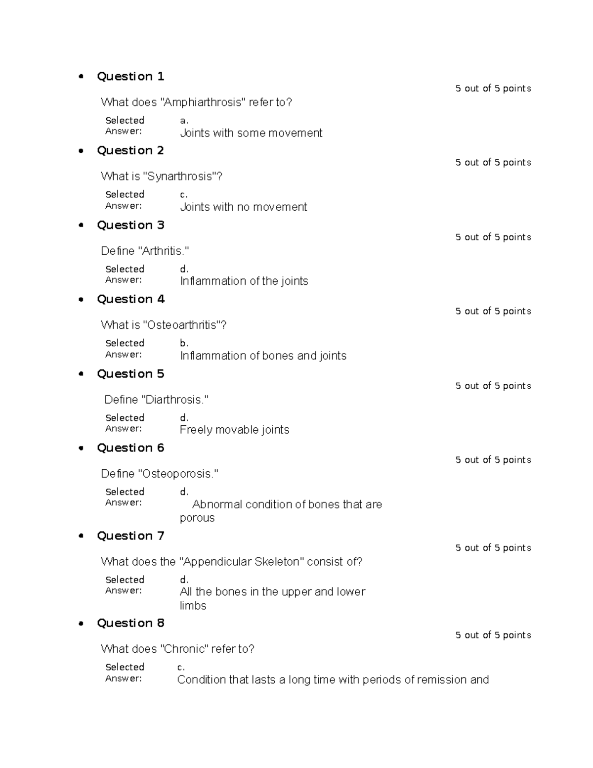 Medical Terminology Quiz 3 - Assignment Review and Answers - Studocu
