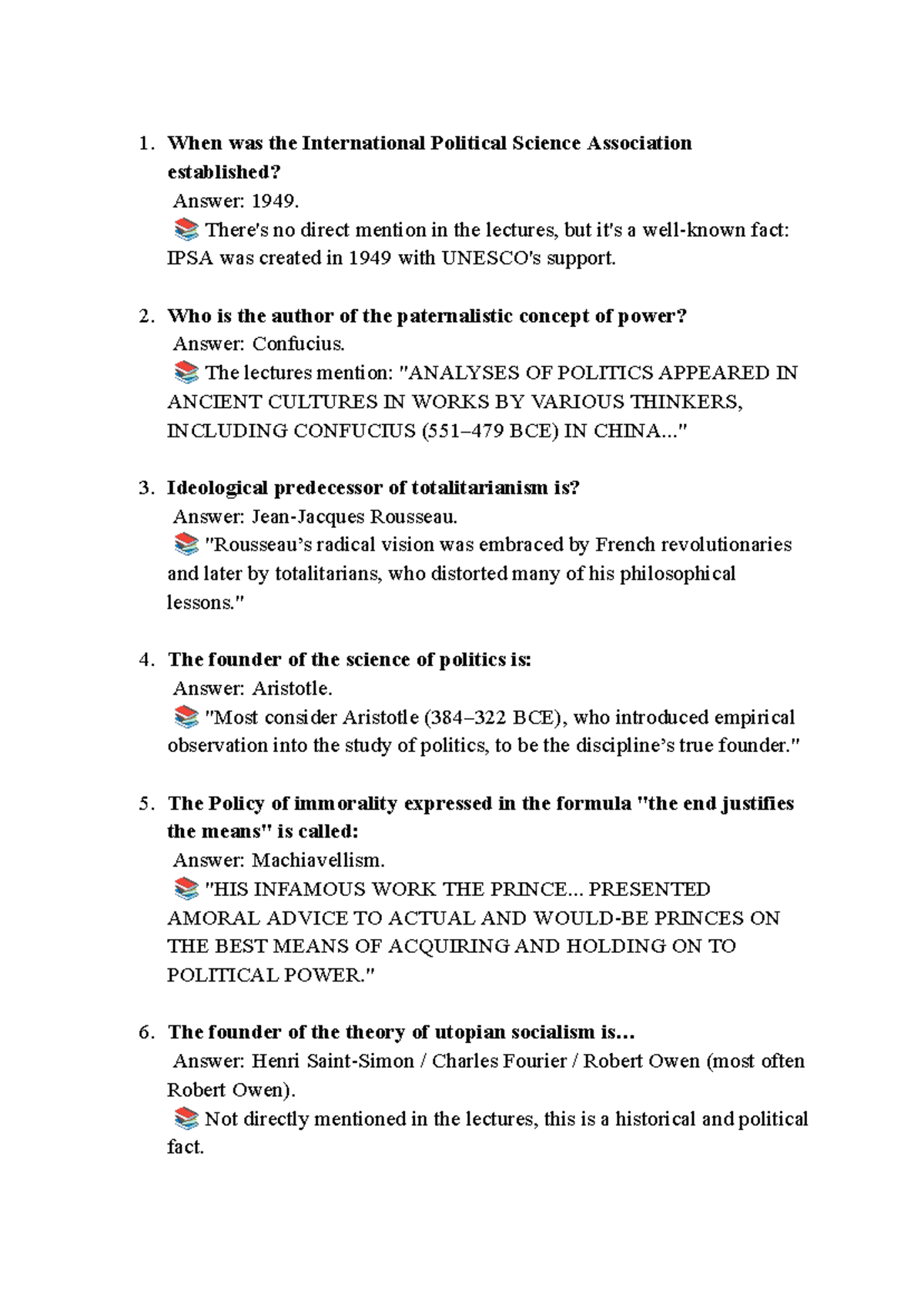 Political Science - Test Review Notes - Studocu