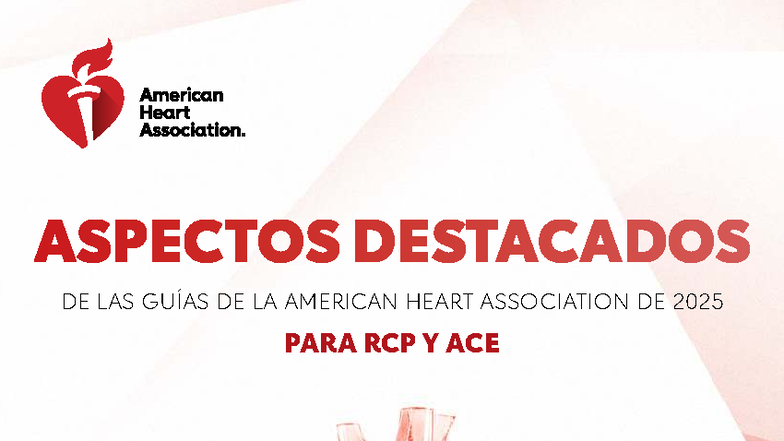 Aspectos Destacados de las Guías AHA 2025 para RCP y ACE - Studocu