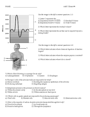A&P 2 Exam 1 Practice Questions Answers - Name ...
