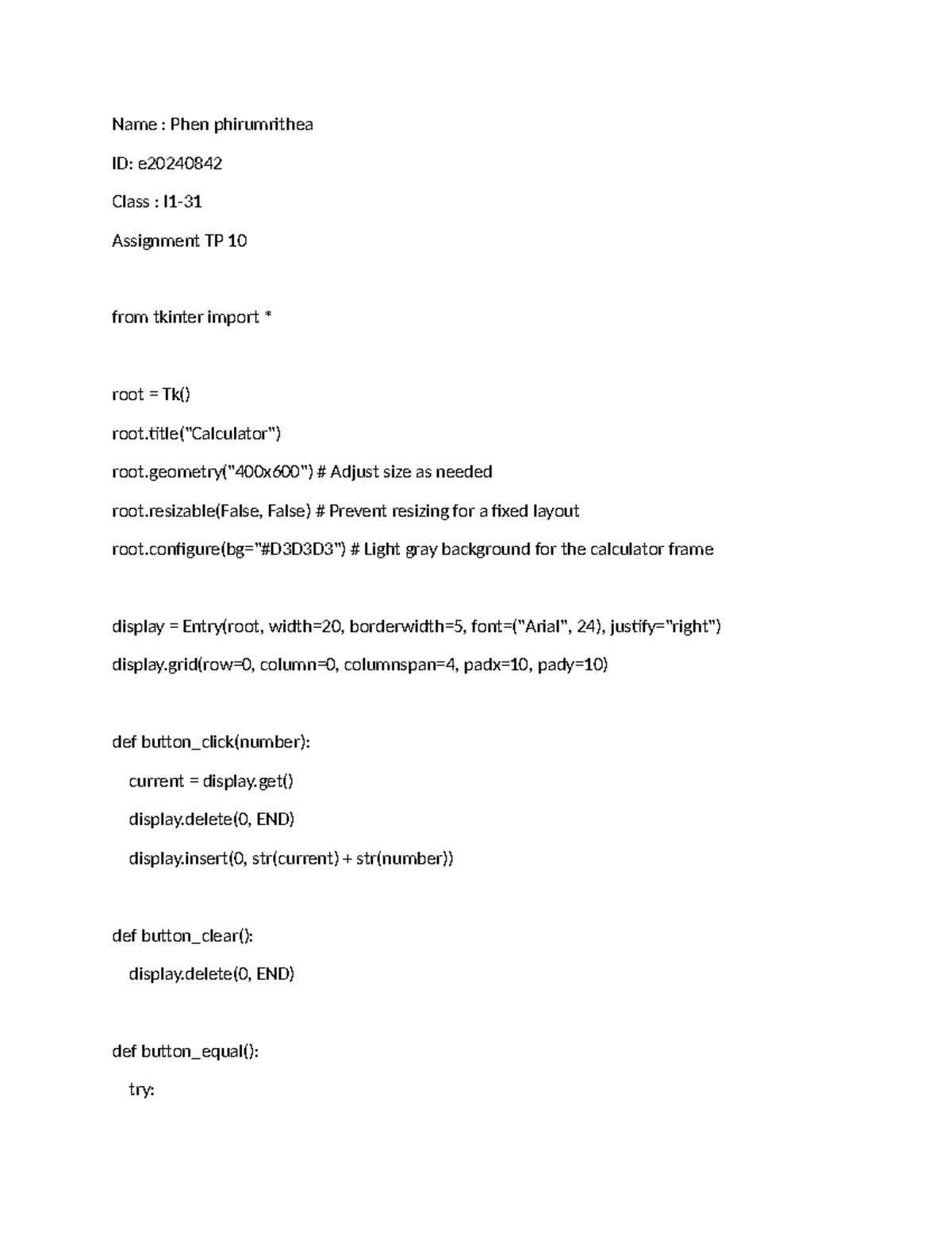 Assignment TP-10: Tkinter Calculator Implementation by Phen ...