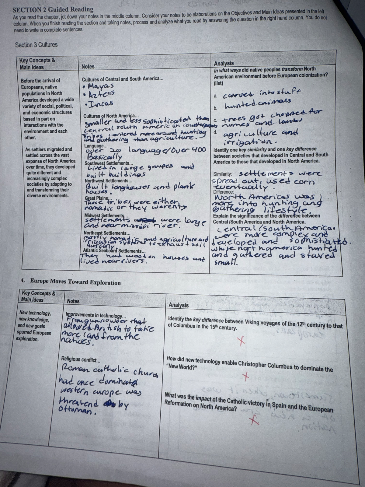 IMG 6297 2 - History - SECTION 2 Guided Reading As read the chapter ...