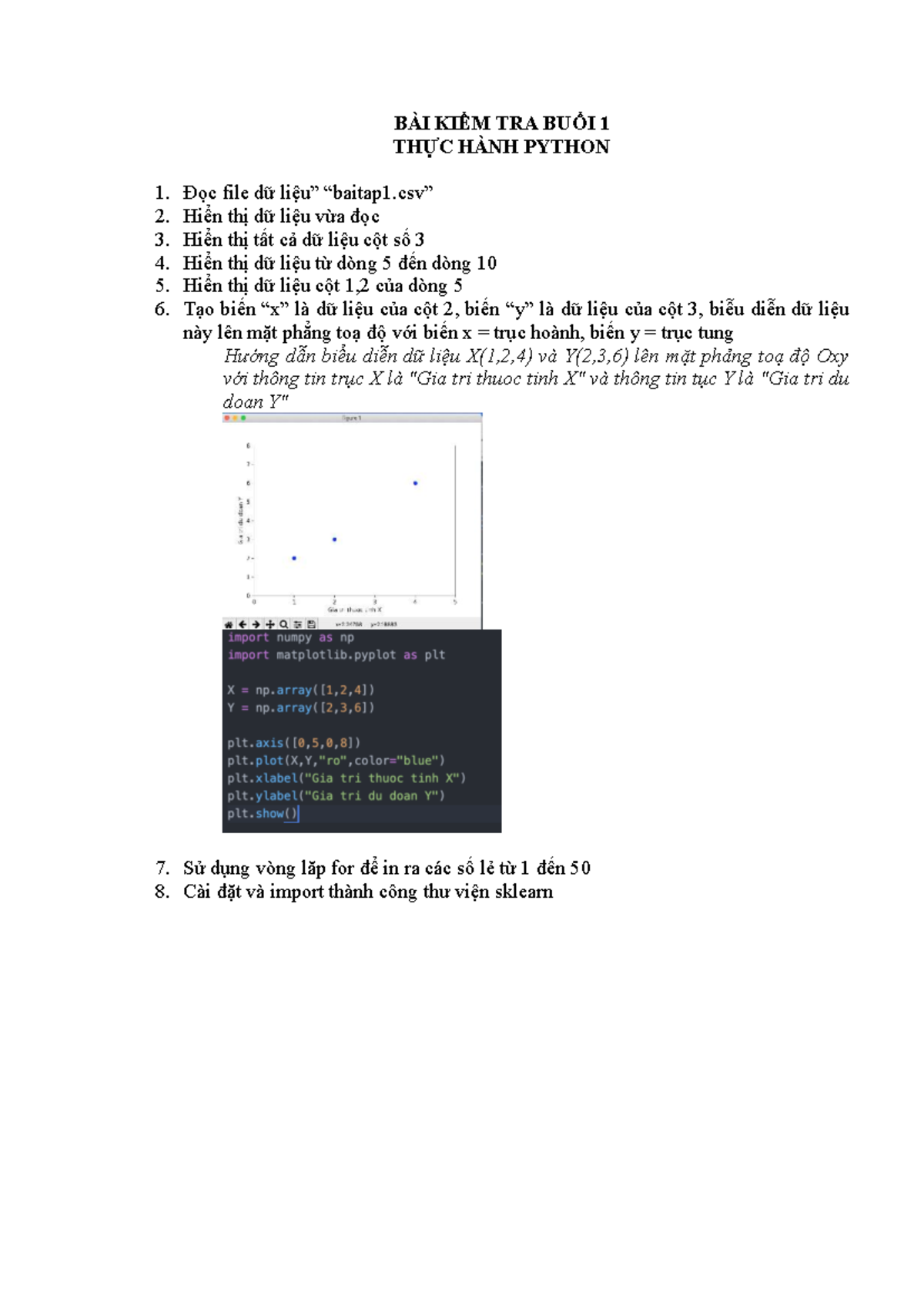 BÀI KIỂM TRA BUỔI 1 THỰC HÀNH PYTHON 1 - NLMH 2022 01 - Studocu