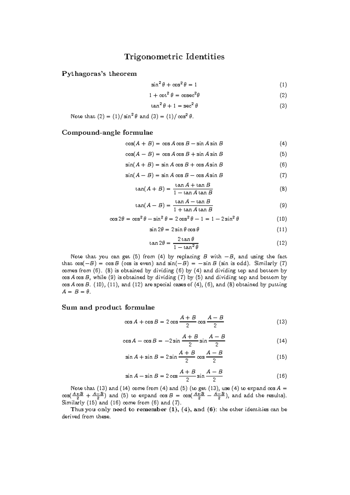 Trigid - All about trigonometry indintities - Trigonometric Identities ...