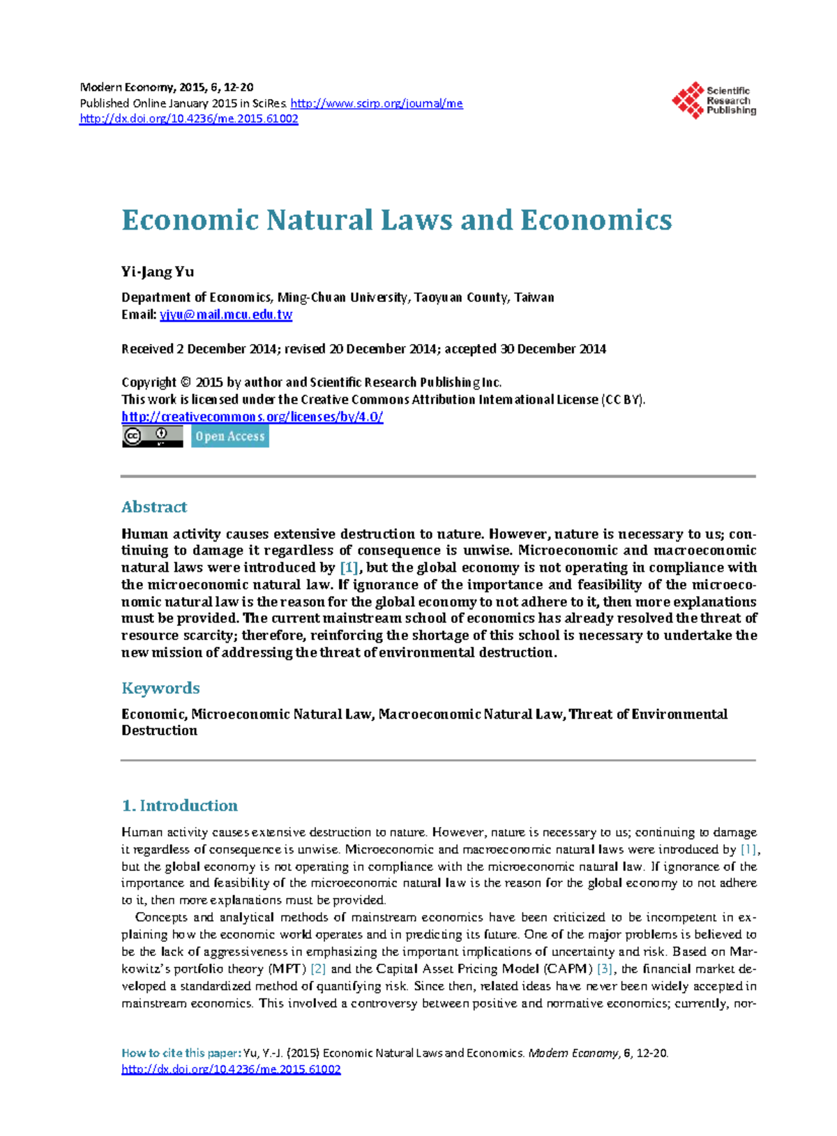 Economic Natural Laws and Their Impact on Modern Economics - Studocu