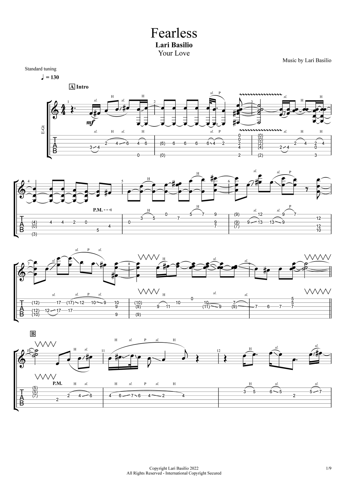 Lari Basilio - Fearless (Your Love) Guitar Tabs & Notation - Studocu