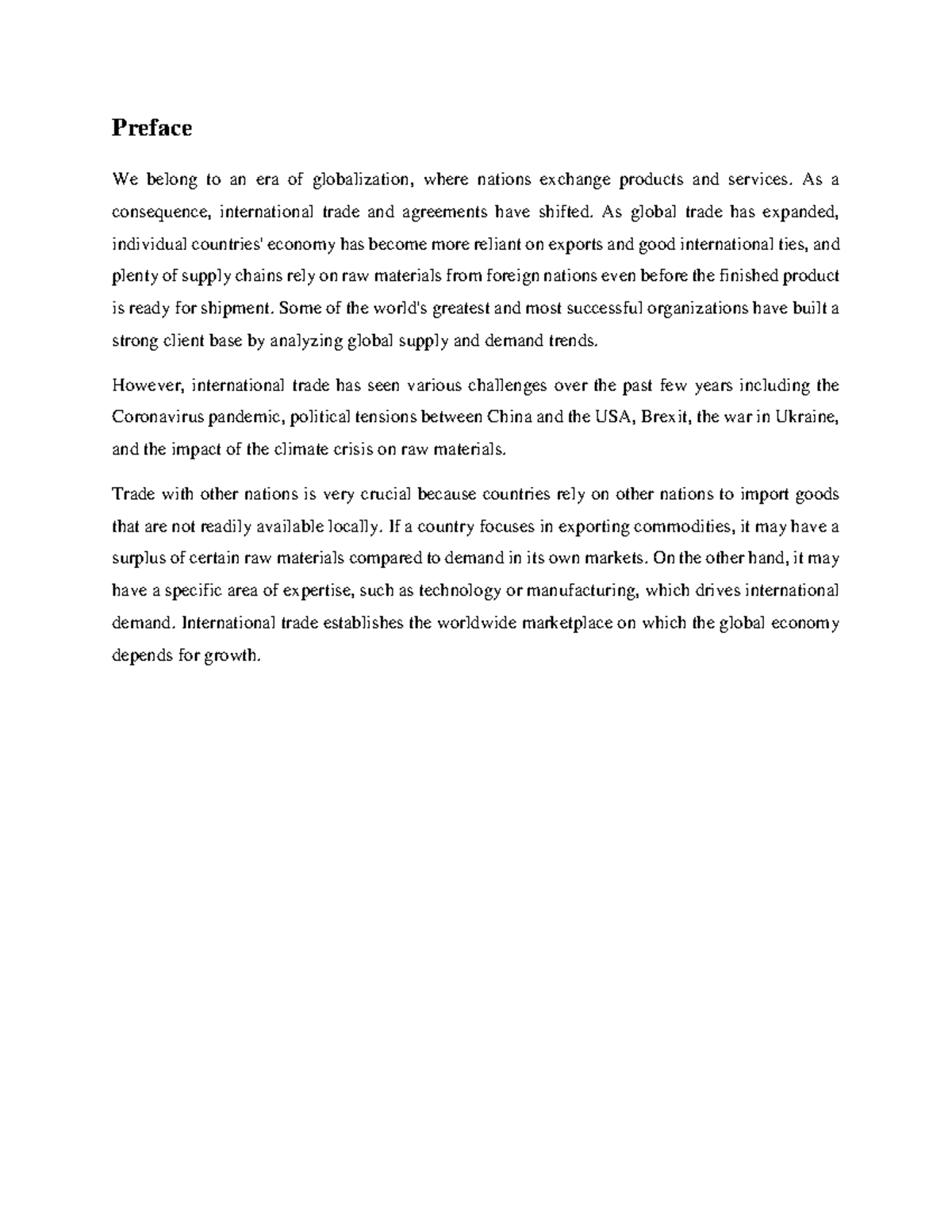 Assignment of 522 (Dalia Ma'am) - Preface We belong to an era of ...