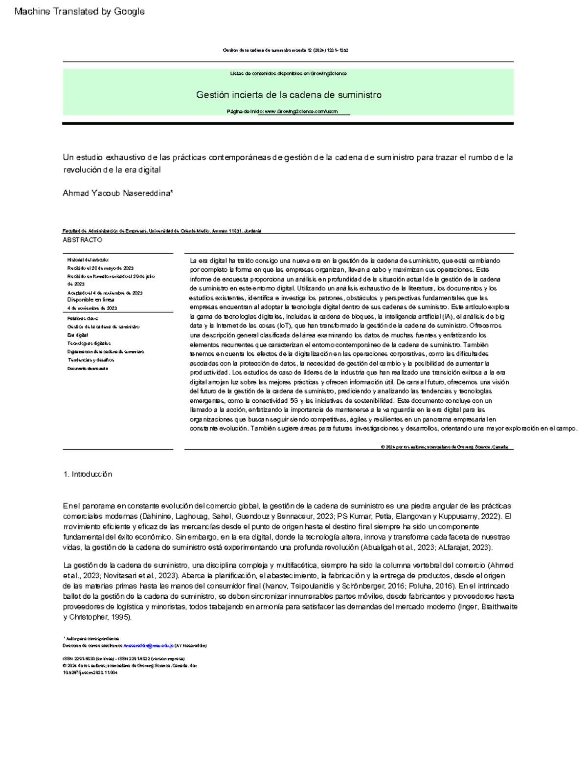 A comprehensive survey of contemporary supply chain management ...