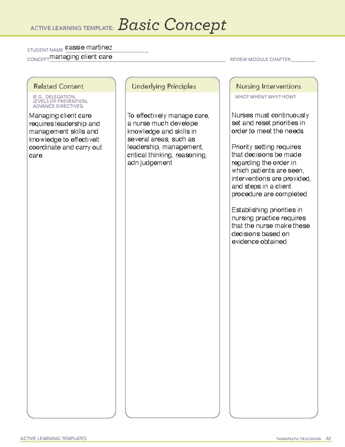 Managing Client Care: Leadership in Nursing (ATI Review) - Studocu