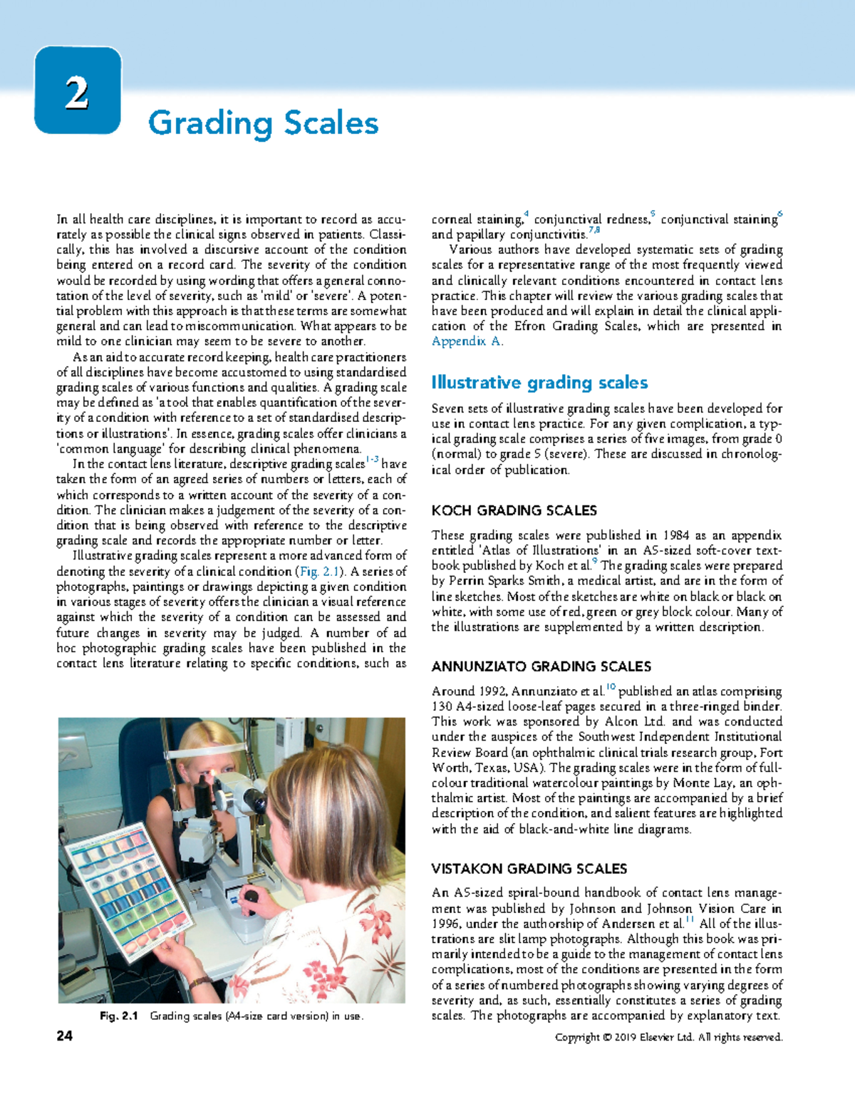 EFR-310 Grading Scales: Clinical Applications for Contact Lenses - Studocu
