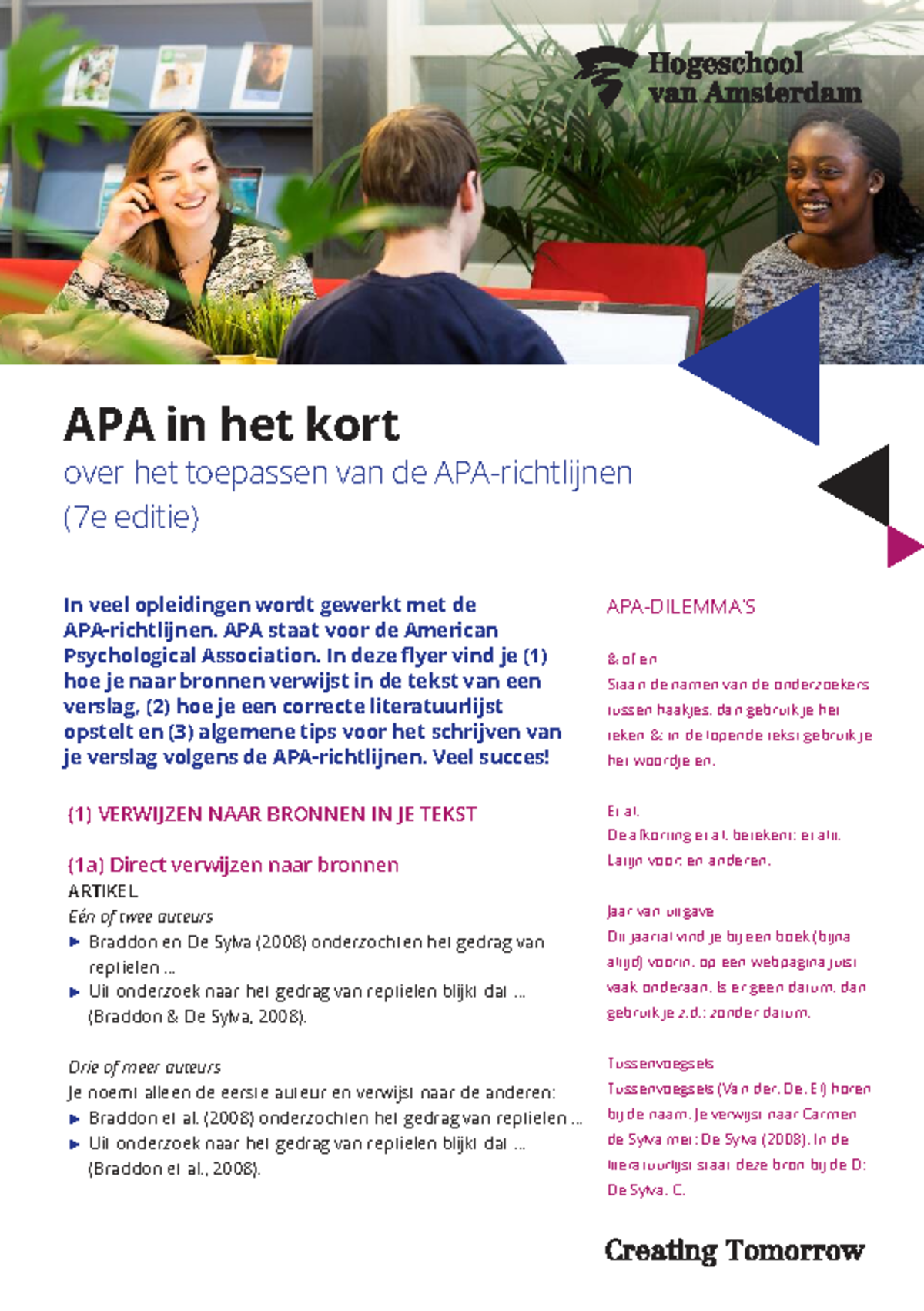 APA Richtlijnen (7e editie) voor Bronvermelding en Verslaggeving ...